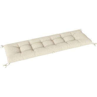 OUTSUNNY Coussin bain de soleil - coussin de chaise longue - Outsunny - sangles de fixation, anti-uv - mousse &agrave; m&eacute;moire -198x65x13cm - beige
