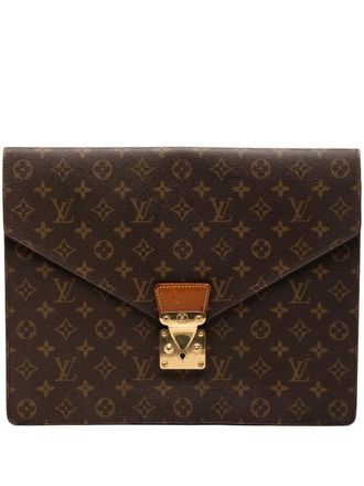 Louis Vuitton 1991 Senateur Aktentasche mit Monogramm - Braun