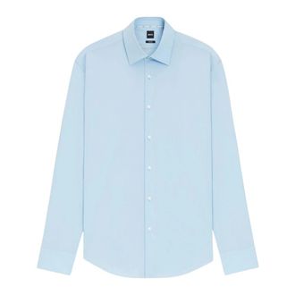HUGO BOSS Homme, Chemises, Bleu, Taille: 3XL Chemise Bleu Clair &agrave; Manches Longues