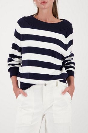 Monari Strickpullover Strickpullover mit Streifen - Regular Fit