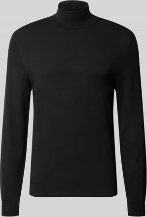 Mc Neal Slim Fit Rollkragenpullover aus Viskose-Mix mit Rippb&uuml;ndchen
