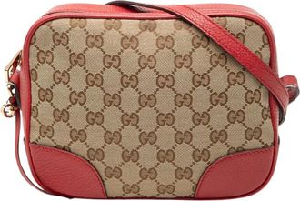 Gucci Sac bandouli&egrave;re en toile Pre-owned - Femme - Pre-owned - Rouge - Taille: ONE Size