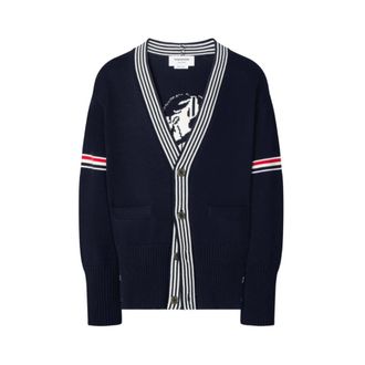 Thom Browne Herren, Strickwaren, Blau, MGr&ouml;&szlig;e
