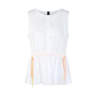 Marc Cain Top mit Volants - - Tops - Damen - Wei&szlig; - 2XL