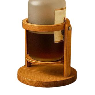 Generico Weinspender, freih&auml;ndig, 180&deg; drehbar, aus Holz, dekorativer Weinausgie&szlig;er, f&uuml;r Cocktail, Whisky, Zuhause, Party, Bar, Hochzeit, Meeting, Restauration