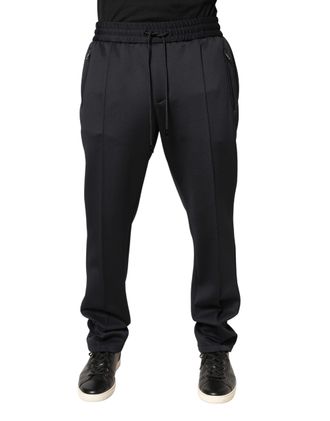 Dolce & Gabbana Mens Polyester Drawstring Joggers Black
