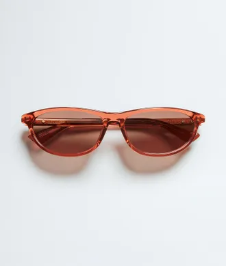 Bottega Veneta Lunettes de soleil rectangulaires Classic - Orange - Unisex - Unisex