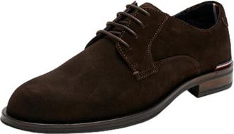 Tommy Hilfiger Chaussures Derby Homme Suede Bout Rond, Marron (Dark Coffee), 40
