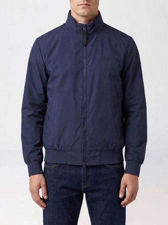 People of Shibuya Blouson bomber en m&eacute;lange de coton avec col montant et zip