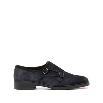 Santoni Monk Strap Loafers - - Shoes - Herren - Blau - 44 1/2 EU