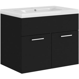 Les Tendances Armoire dévier avec lavabo intégré Noir 9