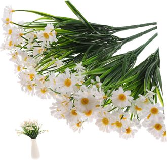 Cabilock 4st&uuml;cke Teiliges K&uuml;nstliche Daisy Blumen F&uuml;r Innen Und Au&szlig;endekoration Realistische Plastikblumen F&uuml;r Hochzeiten Garten Und Wohnr&auml;ume Pflegeleichte De