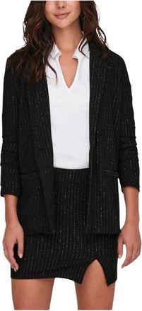 Jacqueline de Yong Jacqueline de Yong, Femme, Vestes, Noir, Taille: 44 FR Blazer &agrave; rayures avec poches avant