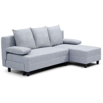 Menzzo Canap&eacute; dangle convertible Expression Tissu Gris clair