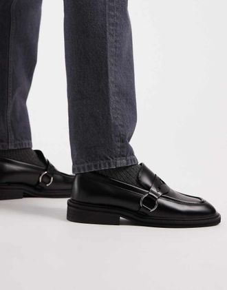 Asos Loafer in Schwarz mit Western-Details