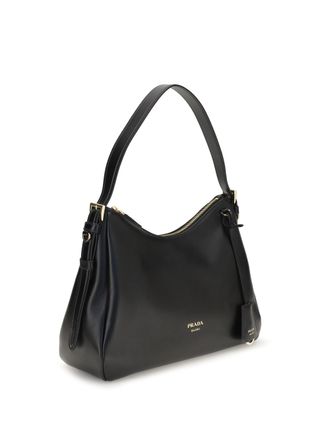 Prada Womens Shoulder Bag Leather Nero Calf Bos Taurus