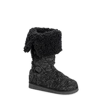 Muk Luks Bottes Malena pour femme, Treillis noir., 40.5 EU