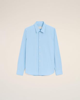 Ami Chemise Tailor Bleu Ami De Coeur Brod&eacute; en Coton Bleu Cachemire - 36 - Homme