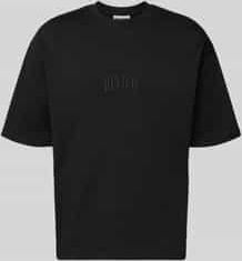 Review T-Shirt mit Label-Stitching und Rundhalsausschnitt