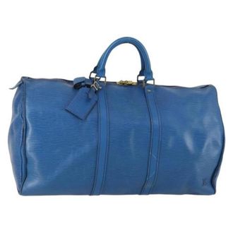 Louis Vuitton Sac Week-end en cuir Pre-owned - Femme - Pre-owned - Bleu - Taille: ONE Size
