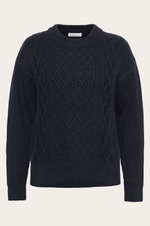 Knowledge Cotton Apparel Damen vegan Pullover Rundhals Night Sky Navy