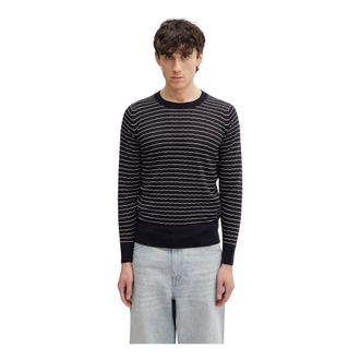 Wales Bonner Ashby Rundhalsstrickpullover - - Knitwear - Herren - Blau - L