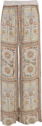 Just Cavalli Femme, Pantalons, Multicolore, Taille: 40 FR Pantalon en viscose &agrave; imprim&eacute; floral