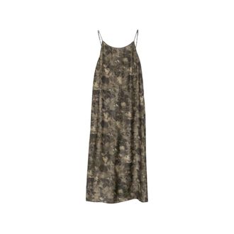 Uma Wang UMA Wang - Robe longue Anaya imprim&eacute;e - Femme - Robes - Vert - Taille: 42 FR