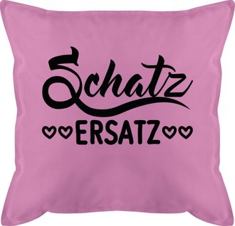 Shirtracer Kissen 50x50 - Valentinstag Partner Ideen - Schatzersatz - 50 x 50 cm - Pink - valentiensgeschenke p&auml;rchen geschenke walentinstag liebes schmusekissen