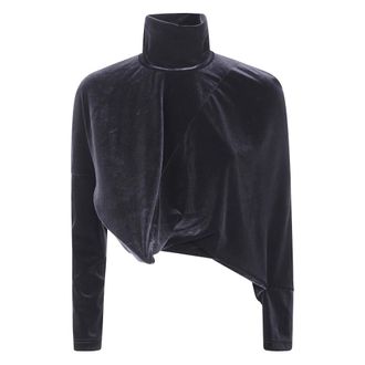Junya Watanabe Asymmetrischer Rollkragenpullover - - Knitwear - Damen - Schwarzk - S