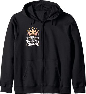 Mapanoli Design F&uuml;ttere Diese Prinzessin Nicht mit Gluten - Cute GF Humor Kapuzenjacke