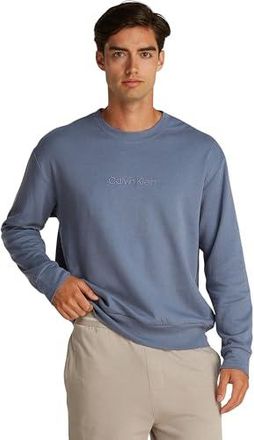 Calvin Klein Sweat dInt&eacute;rieur Homme avec Col Ras-du-Cou, Bleu (Grisaille), L
