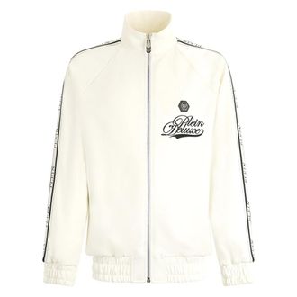 Philipp Plein Trainingsjacke Deluxe Signature Signature - - Sweatshirts & Hoodies - Herren - Wei&szlig; - XL
