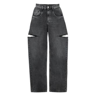 Maison Margiela Femme, Jeans, Gris, Taille: 40 FR Cut-out Jeans