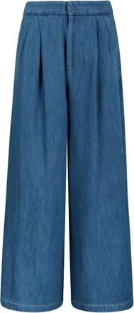 Max Mara Femme, Jeans, Bleu, Taille: 36 FR Smmnastro Culottes en Denim Jambe Large