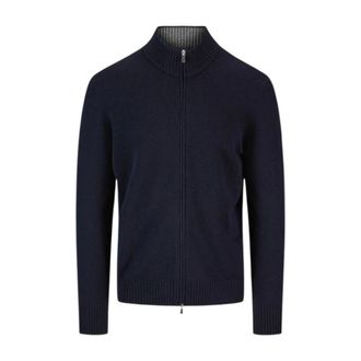 Gran Sasso Navy Zip Sweater Jacket Blend - - Knitwear - Herren - Blau - M
