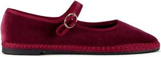 Flabelus Ballerines velours &agrave; boucle m&eacute;tallique en coton m&eacute;lang&eacute;