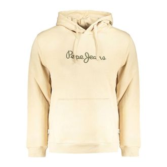 Pepe Jeans London Homme, Sweatshirts et sweats &agrave; capuche, Beige, Taille: 2XL Sweat &agrave; capuche beige en coton avec broderie