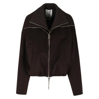 Sportmax Femme, Sweatshirts et sweats &agrave; capuche, Brun, Taille: 34 FR Veste Bomber Emiro
