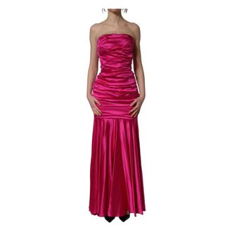 Dolce & Gabbana Tr&auml;gerloses langes Kleid - - Dresses - Damen - Rosa - 2XS