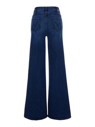 Mother Womens Sneakers The Hustler Roller Sneak Blue Cotton Jean