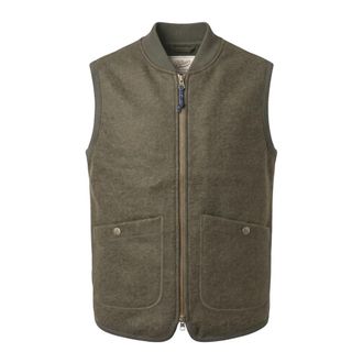 Bl'ker Wollwalk Weste - - Jackets - Herren - Gr&uuml;n - L