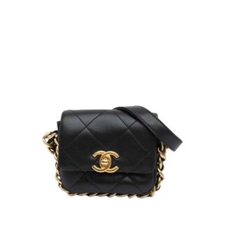 Chanel Sac bandouli&egrave;re matelass&eacute; doccasion - Femme - Pre-owned - Noir - Taille: ONE Size