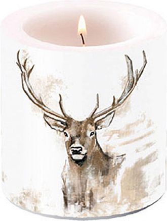 Ambiente Kerze Hirschgeweih 8x7,5 cm