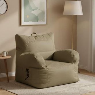 Talamo Italia Dmora Gepolsterter Sessel mit Armlehnen, Farbe beige, Ma&szlig;e 80 x 80 x 80 cm