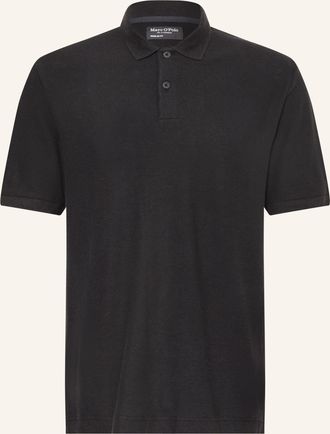 Marc O'Polo Marc Opolo Jersey-Poloshirt Regular Fit Mit Leinen schwarz