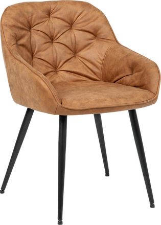 Livetastic Armlehnstuhl, Braun, Metall, Textil, konisch, Rundrohr, 55x80x61 cm, Esszimmer, St&uuml;hle, Esszimmerst&uuml;hle, Armlehnenst&uuml;hle