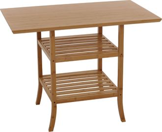 Mendler Bambus Tisch HWC-N84, Balkontisch Beistelltisch Esszimmertisch Mehrzwecktisch, FSC-Zertifiziert 100x60cm