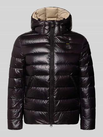 Blauer Steppjacke mit Zweiwege-Rei&szlig;verschluss Modell ADAMS