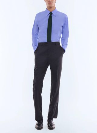 Fursac Pantalon de costume ajust&eacute; en toile - Taille 37 - Homme